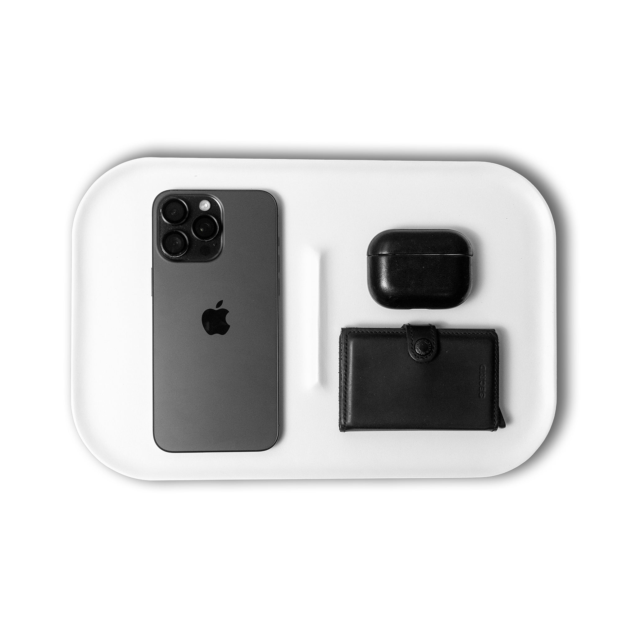 Japandi Valet Tray Edc Catchall Concierge Minimalist Organiser White Wood