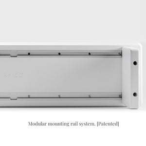 Desk Shelf White Setup Cockpit Dual Monitor Stand Grovemade Balolo ...