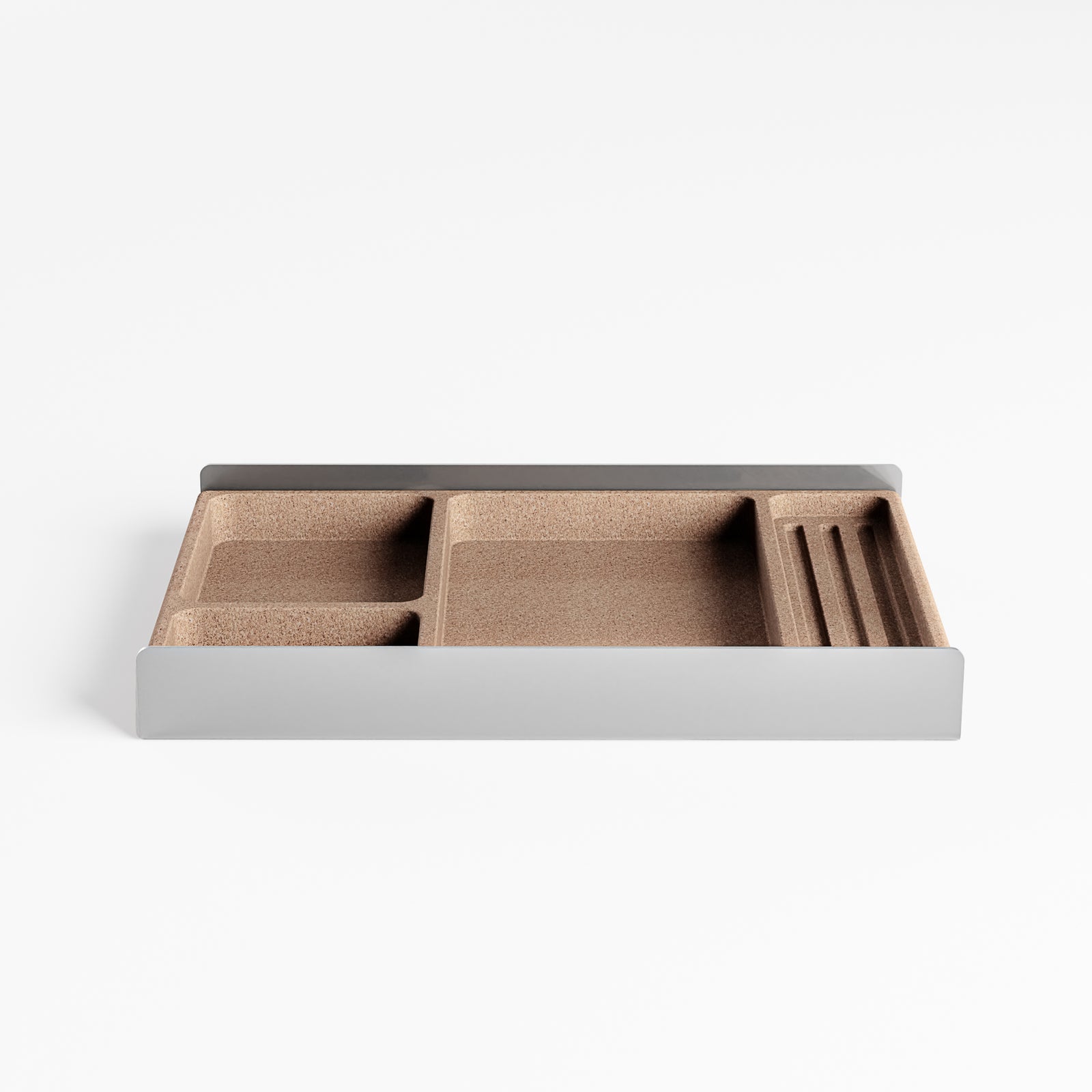 Desk Shelf Tray Drawer Organiser with Cork Compartments